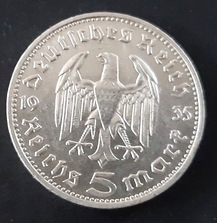 Deutsches Reich - 5 Reichsmark 1935 D (Gebraucht) in Ebikon für CHF 10 ...