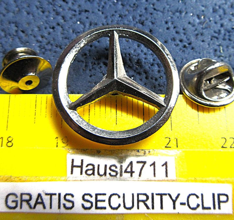 MERCEDES BENZ STERN AUTO LOGO CUT-OT PIN TOP-QUALITÄT CA24mm (Gebraucht ...