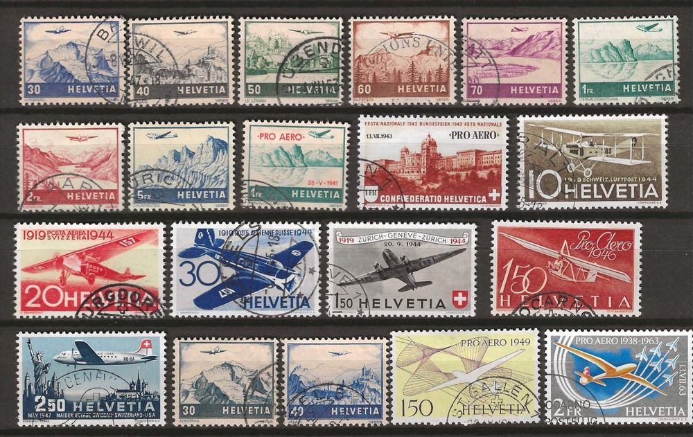 1941 - 63 : Lot Flugpost Ausgaben : KP 300.-- | Kaufen auf Ricardo