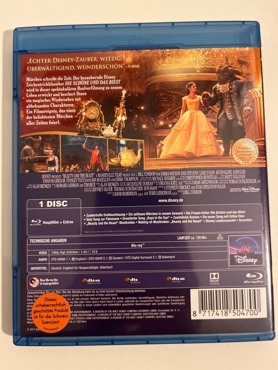 Disney: Die Schöne und das Biest (2017) Bluray (Neu (gemäss Beschreibung)) in Sierre für CHF 3. ...