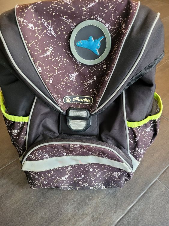 Schulrucksack Herlitz Space Motiv ergonomisch schwarz (Gebraucht) in ...