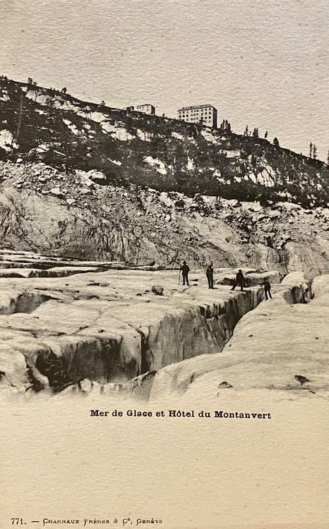 Antike AK Mer de Glace et Hôtel du Montanvert - Gletscher (Gebraucht ...