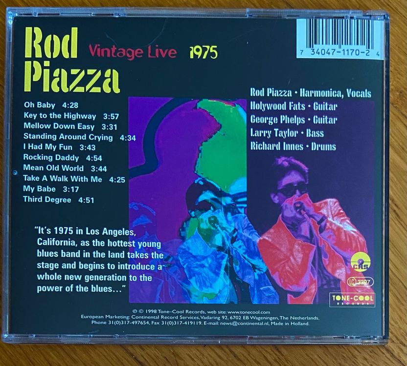 Rod Piazza CD Vintage Live 1975 • Blues (Gebraucht) in Luzern für CHF 2 ...