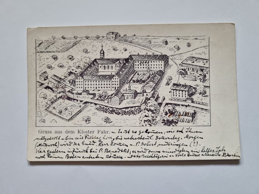 Gruss aus dem Kloster Fahr 1906 Litho (Gebraucht) in Trachslau für CHF ...