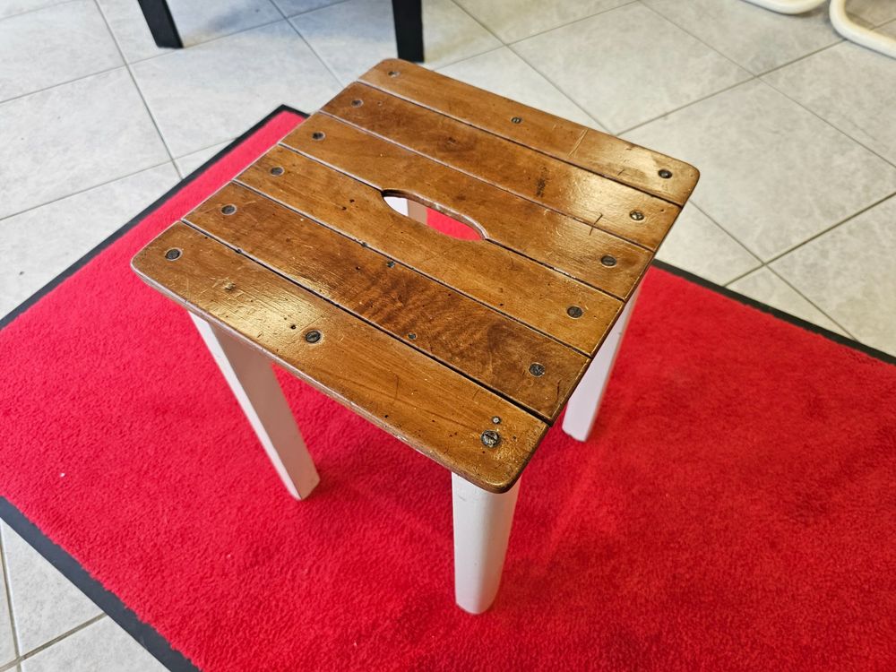 1x Holz-Schemel 1950 J. Tabouret Küchenhocker Vintage Stool (Gebraucht ...