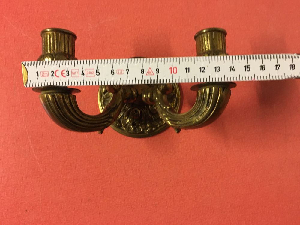 2 Antike Wand Kerzenhalter Messing oder Bronze ? | Kaufen auf Ricardo