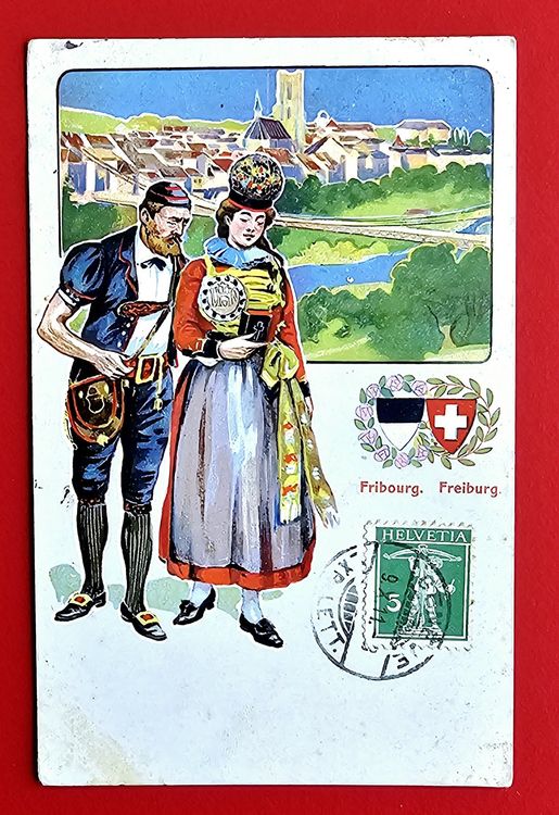 FREIBURG CHRÄNZLI KRÄNZLITRACHT SCHNAPSZAHL FRIBOURG BREDZON (Gebraucht ...