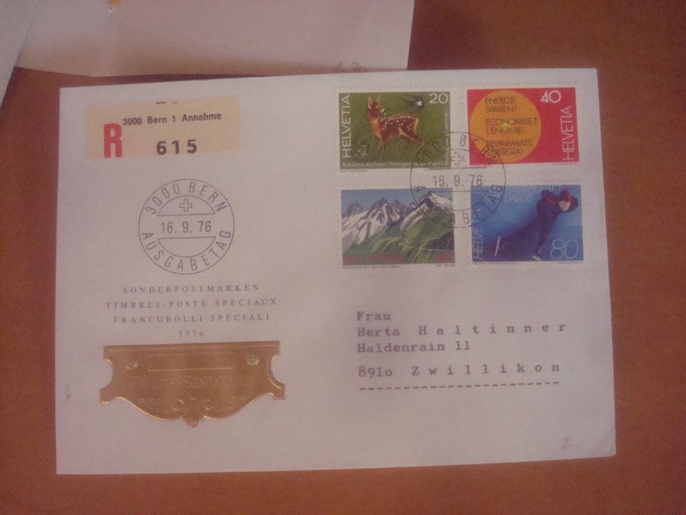 CH 1976 FDC Serie und einzeln und PTT Blätter (Gebraucht) in Gordola für CHF 1 – mit Lieferung ...