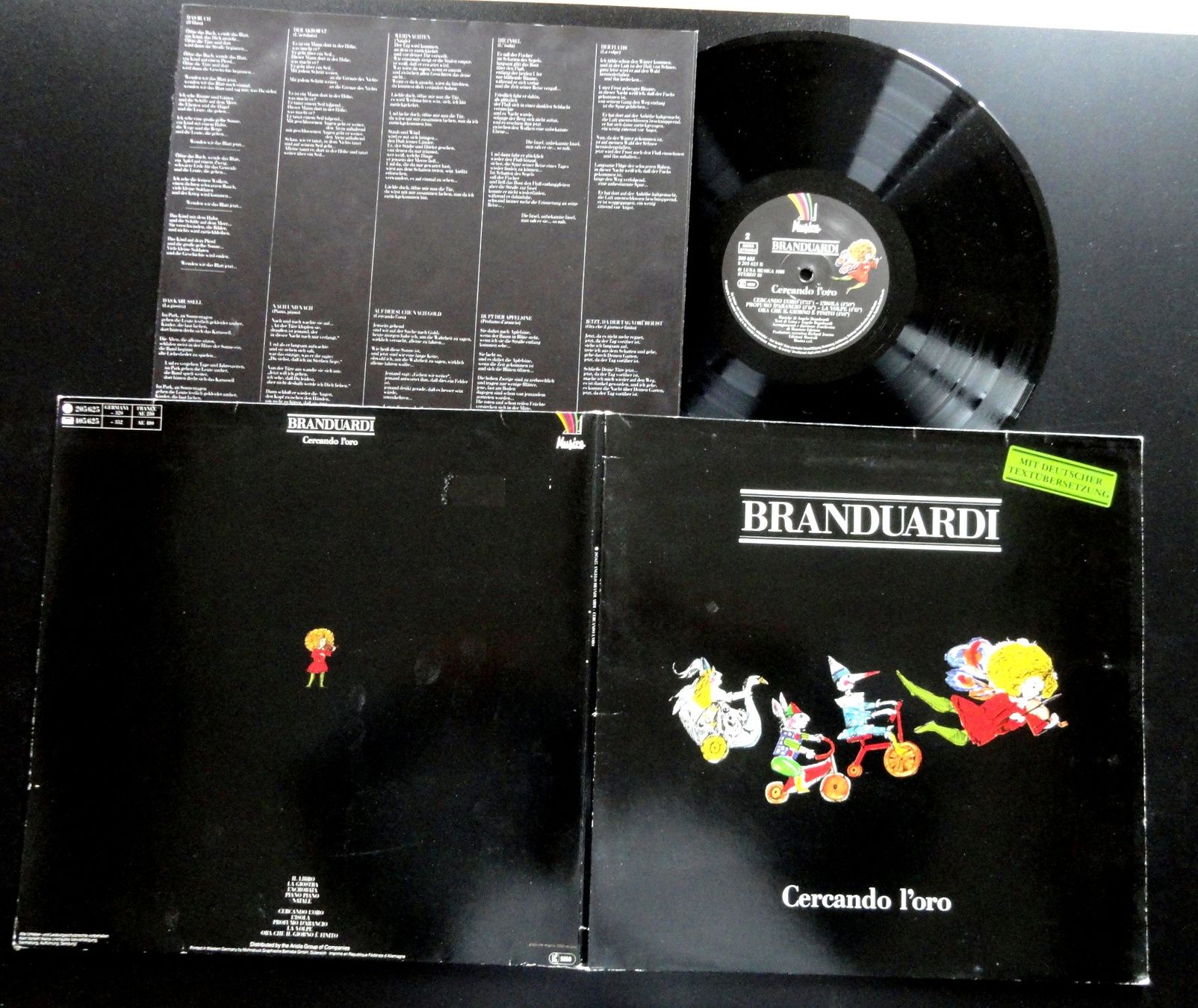 LP ANGELO BRANDUARDI cercando l'oro MUSIZA 1983 ITALO-KULT (Gebraucht ...