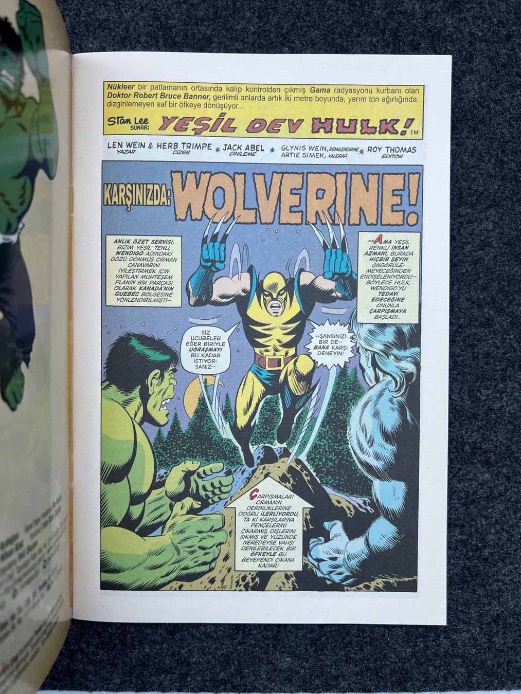 Hulk #181 (Wolverine)(2020, türkisches Reprint) — NM (Gebraucht) in ...