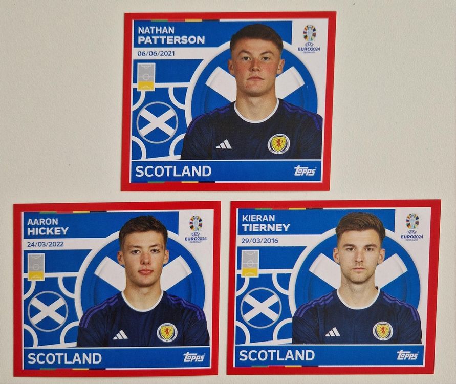 Topps UEFA Euro 2024 Sammelbilder SCO 8, SCO 10, SCO 11 (Neu (gemäss ...