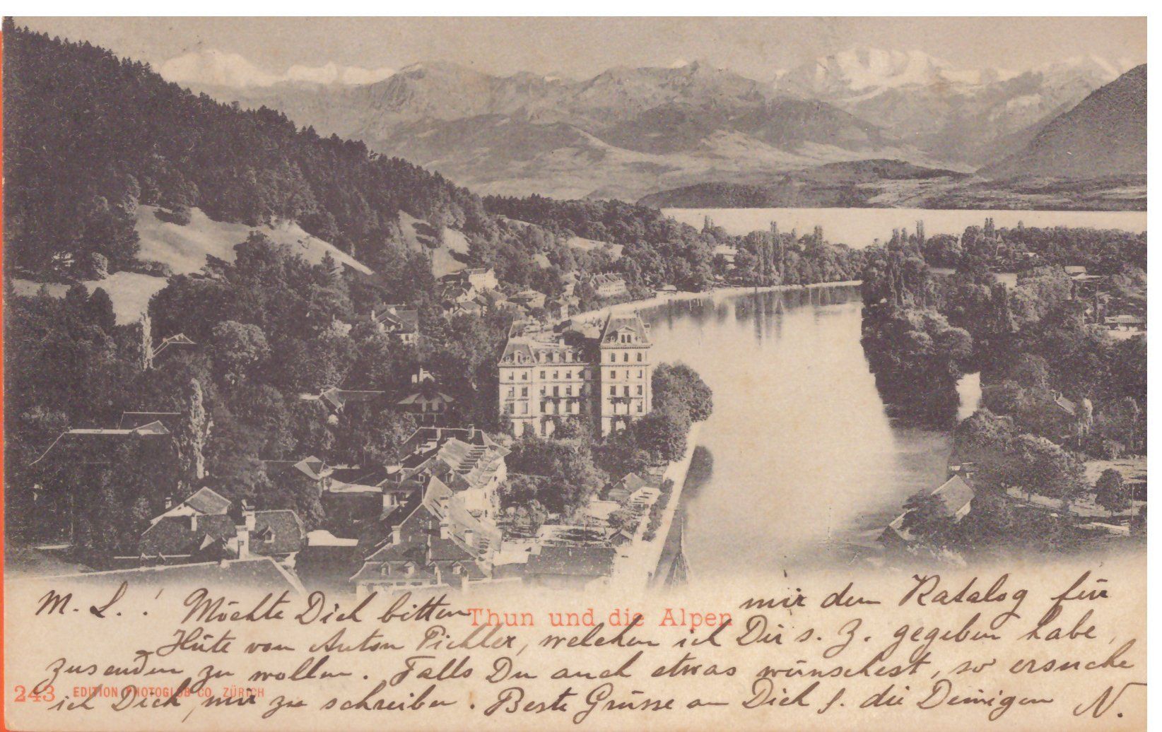 1901 THUN STADT & SEE EIDGENOSS. KRIEGS-KOMMISARIAT STEMPEL (Gebraucht ...
