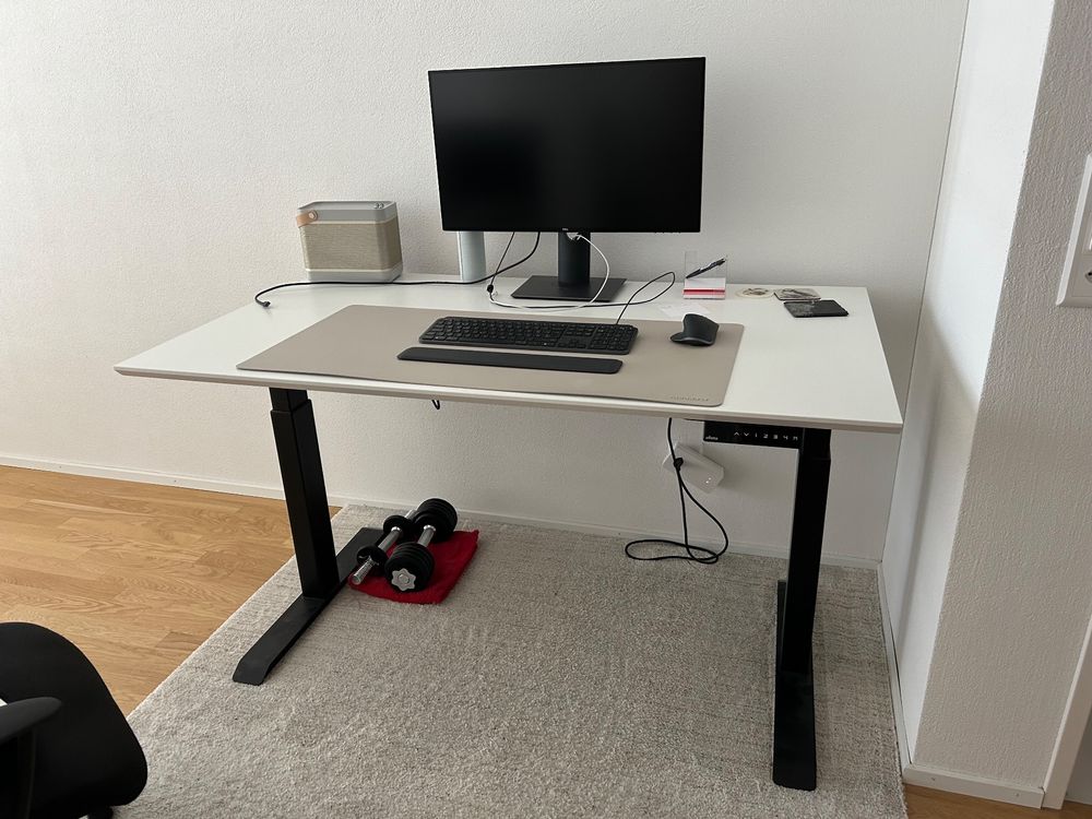 Höhenverstellbarer Schreibtisch Ofinto, weiss, 140x80cm | Kaufen auf ...