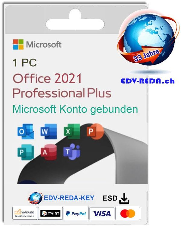MS Office 2021 Professional Plus MS Konto Bind Key (Gebraucht) in ...