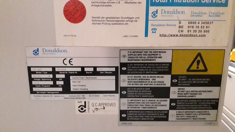 Absaugung Donaldson DMC-MMB, Dryflo Mist Collector | Kaufen auf Ricardo