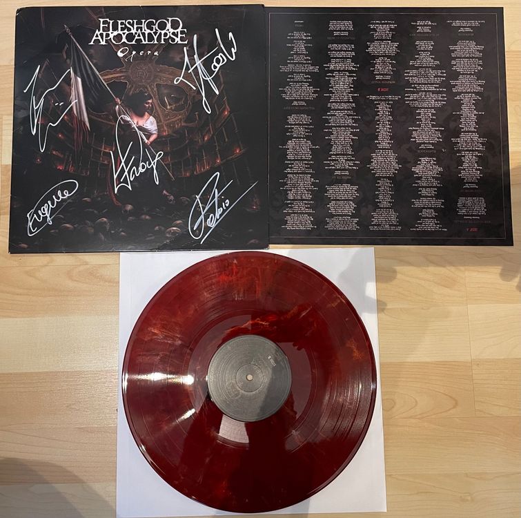 Fleshgod Apocalypse – Opera Red Marbled Vinyl Signiert!!! (Gebraucht ...