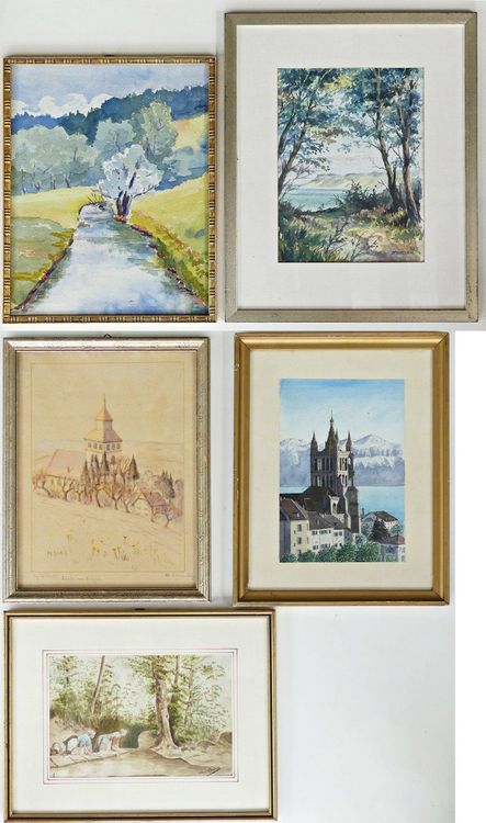 Bilder Lot: 5 interessante Aquarelle! (Gebraucht) in Ostermundigen für CHF 10 – mit Lieferung ...