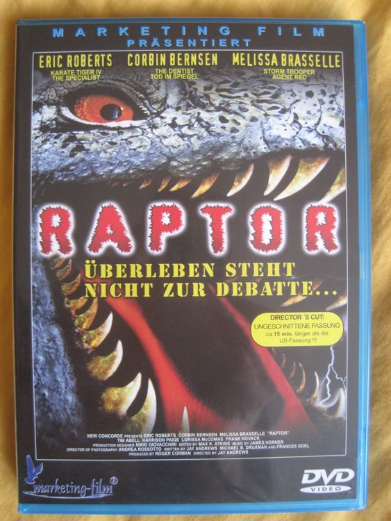 RAPTOR Überleben steht nicht zur Debatte Marketing DVD (Gebraucht) in ...