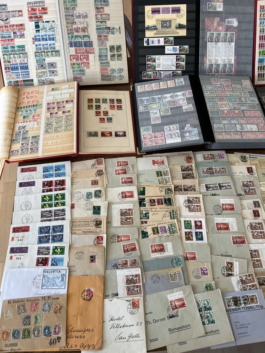 Grosser Briefmarken Posten Schweiz —> alt bis neu (Gebraucht) in ...
