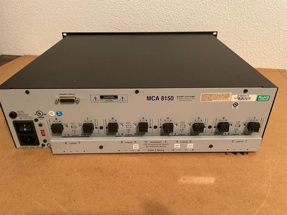 Biamp MCA 8150 Verstärker Endstufe 8ch (Gebraucht) in Mellingen für CHF ...