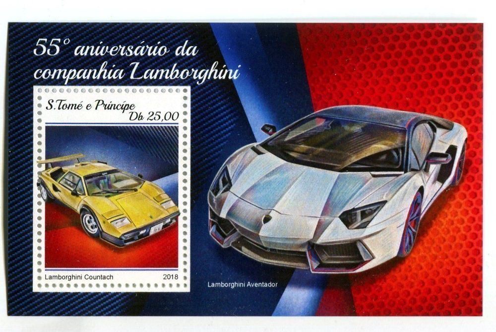 Block Lamborghini. São Tomé und Príncipe (Neu und originalverpackt) in ...