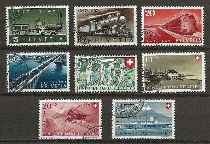 1947 100 J Bahnen i.d. Schweiz Serien Bundesf. & Werbe gest (Gebraucht) in Arlesheim für CHF 1 ...