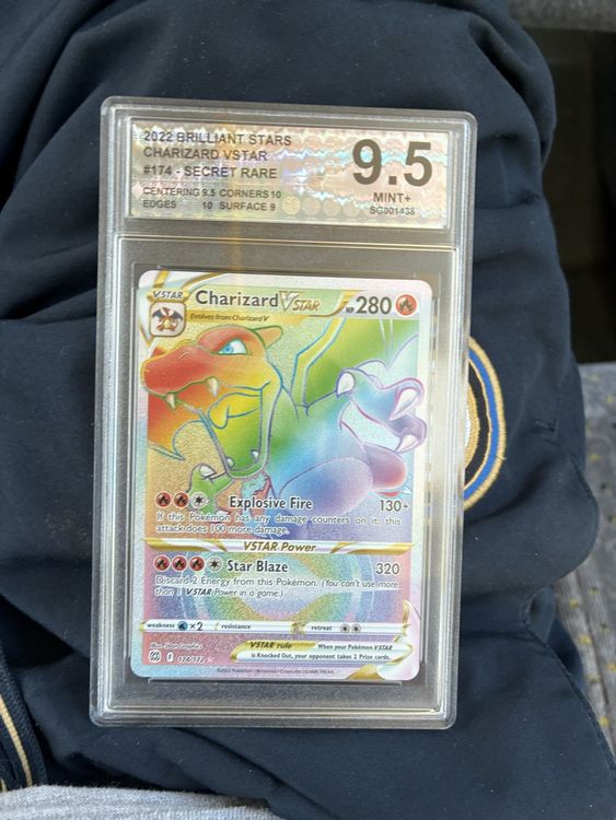 Charizard VSTAR 174 Secret Rare, Brilliant Stars 9.5 🔥 (Neu und ...