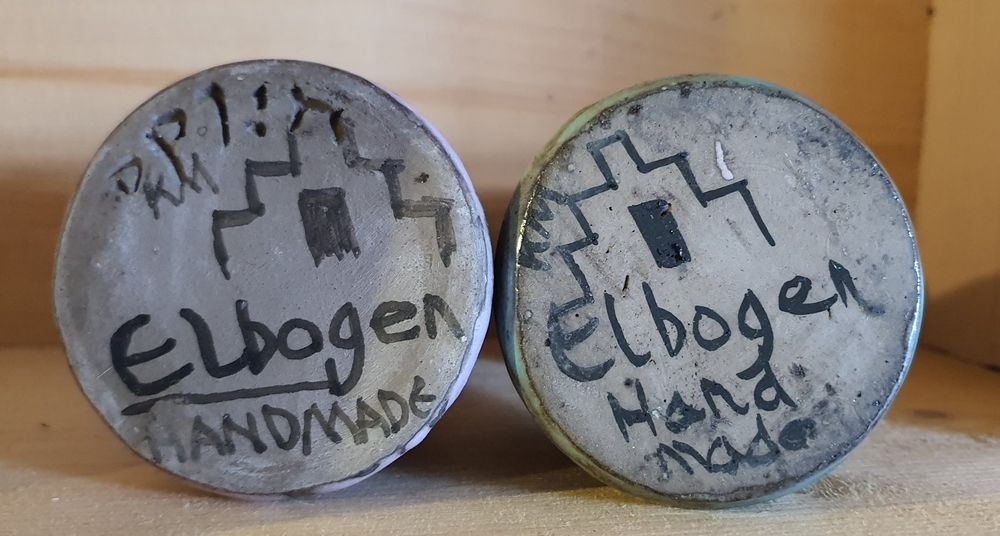 2x vintage Elbogen Keramik Figur Knospen Vase made in Sweden | Kaufen ...
