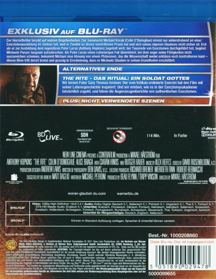 Blu-ray The Rite - Das Ritual (2011) (Neu (gemäss Beschreibung)) in ...