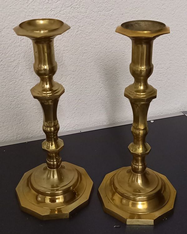 MASSIVE *MESSING - KERZENSTÄNDER MIT KERZEN* H 25/25/FUSS 11 (Gebraucht) in Horgen für CHF 17 ...