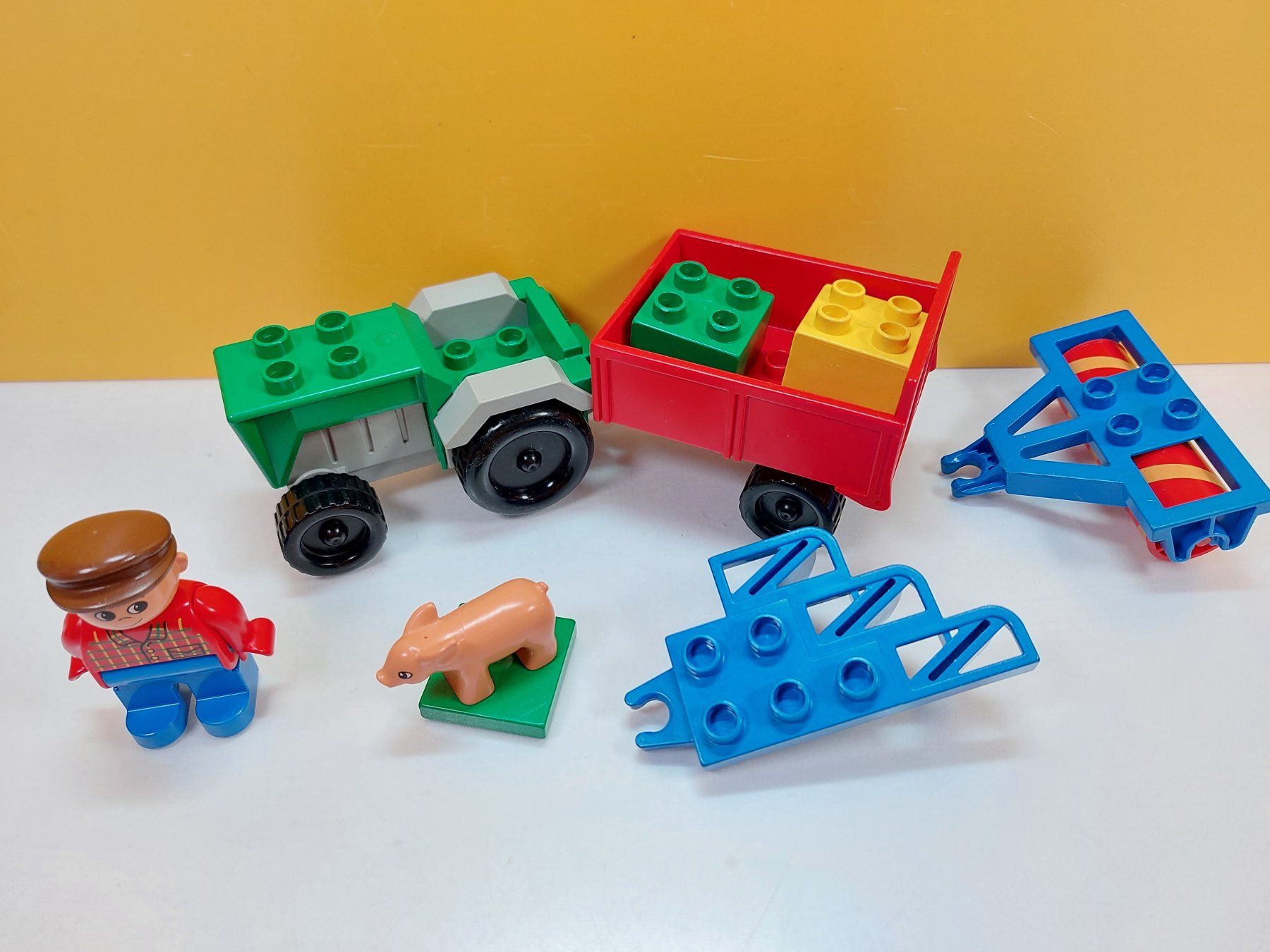 LEGO Duplo 2696 Traktor mir Anhänger, Walze, Pflug- Komplett (Gebraucht ...