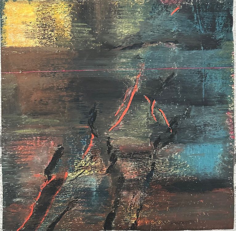 Abstrakte Gemälde Verso monogramiert (Gebraucht) in Root für CHF 19 – nur Abholung auf Ricardo ...