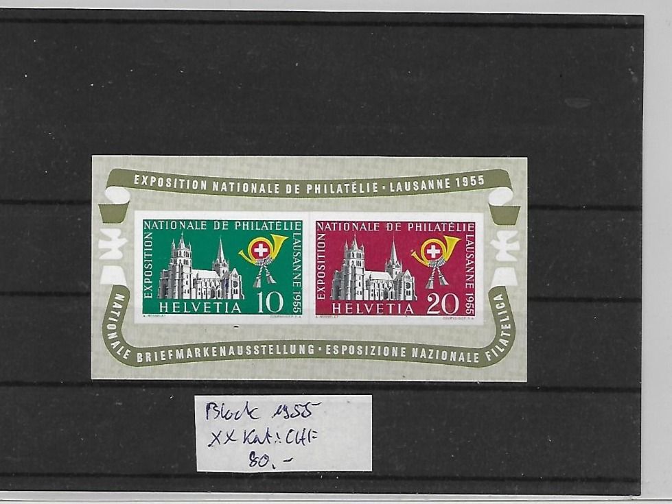 Block 1955 ** Kat : CHF 80.- (Neu (gemäss Beschreibung)) in Basel für CHF 6 – mit Lieferung auf ...