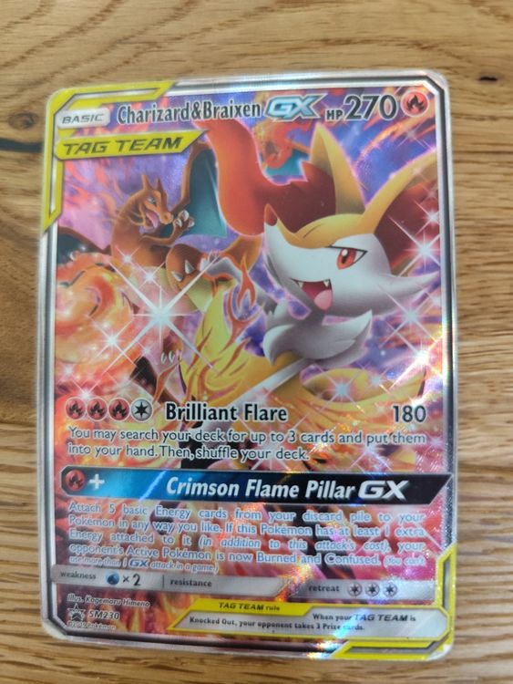 Pokemon Tag Team Charizard & Braixen GX holo promo Glurak (Gebraucht) in Winterthur für CHF 8.9 ...