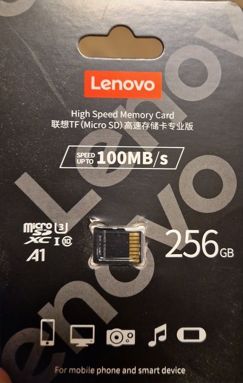 Lenovo Micro SD 256GB Speicherkarte (Neu und originalverpackt) in ...