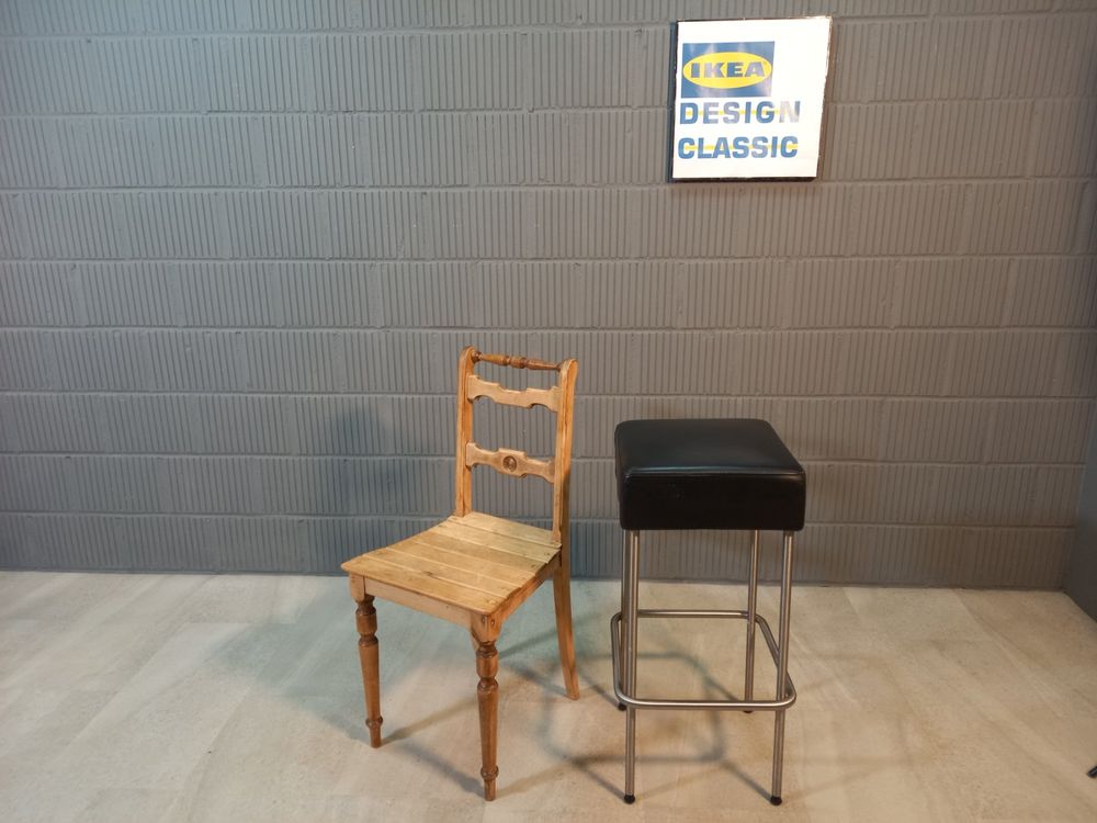 Ikea Stool Julius, Vintage Hocker Leder Metall Richard Clack (Gebraucht ...