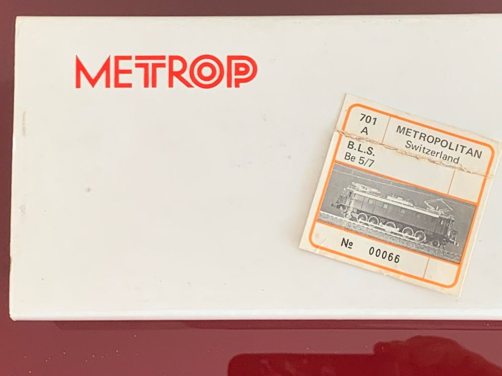 METROP BLS Be 5/7 étiquette originale + Cover boîte METROP (Neu (gemäss ...