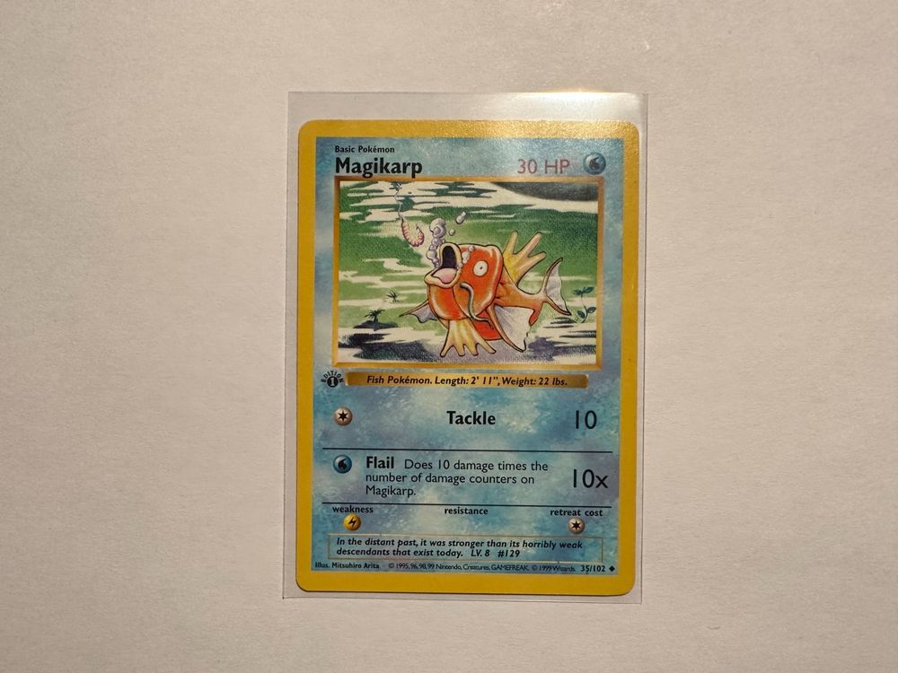 Magikarp Base Set 1. Edition Shadowless EN ab 1.- | Kaufen auf Ricardo