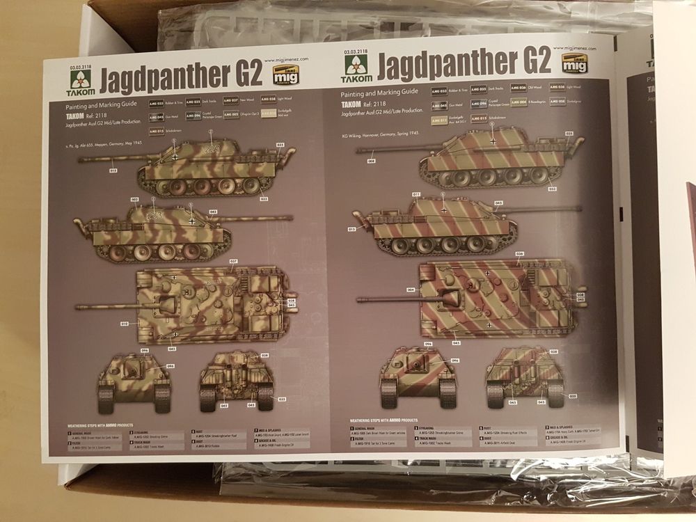 1:35 Jagdpanther G2 Interior kit - Takom 2045 (Neu (gemäss Beschreibung ...