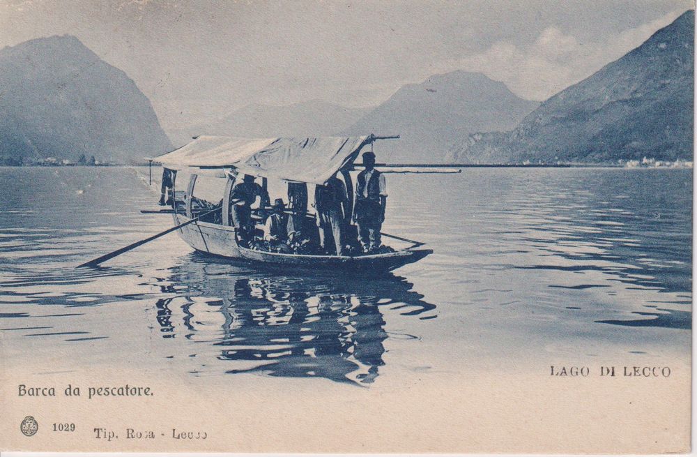 AK Barca da pescatore Lago Lugano. Errore Lago di Lecco 1908 (Usato) a ...