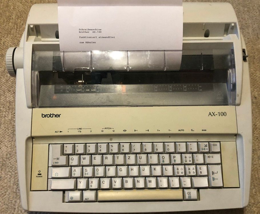 Schreibmaschine brother AX-100 (Gebraucht) in Strengelbach für CHF 32 ...