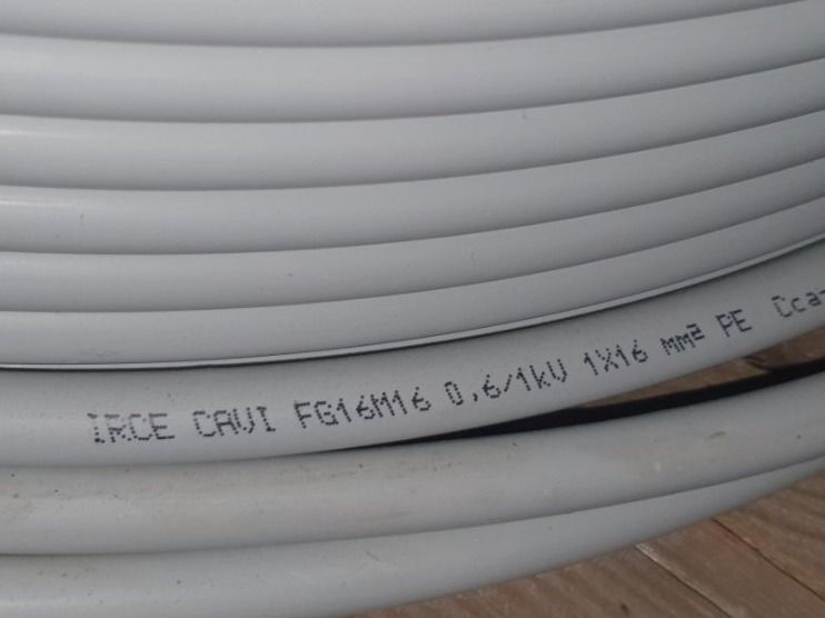Kabel Einzelleiter 1x16mm2 PE Litze POT 1x16 T-Litze 1 Meter (Neu ...