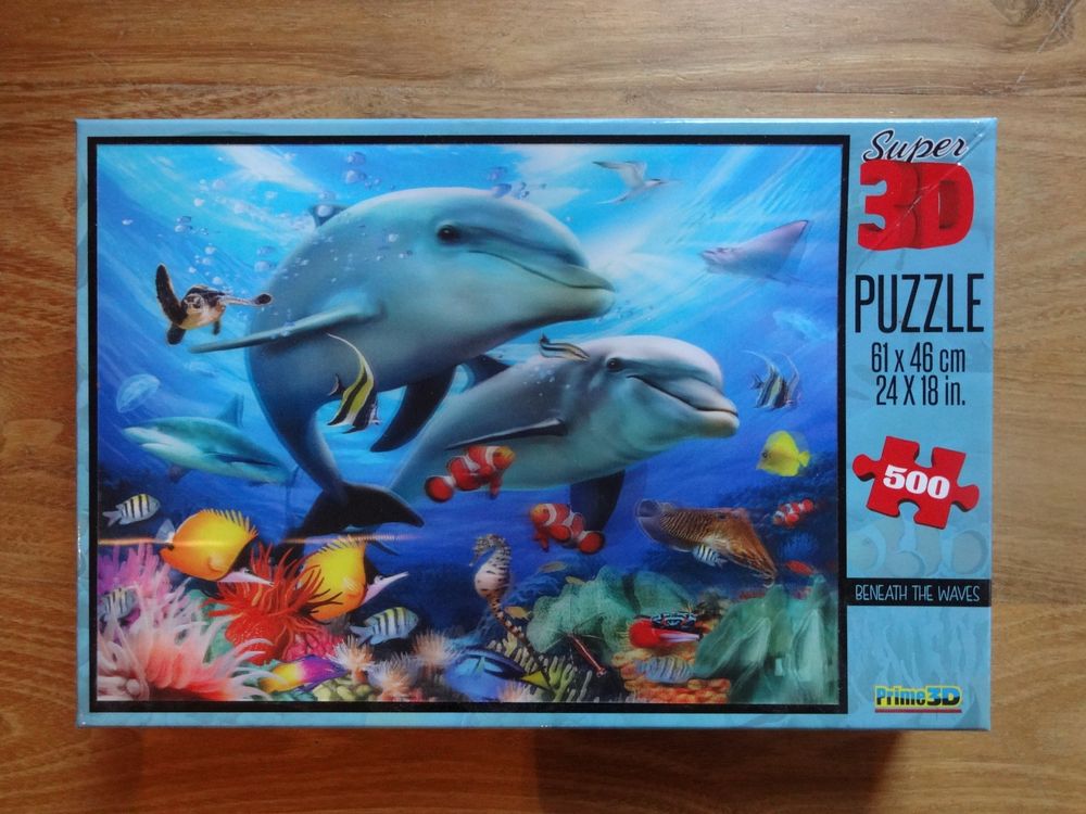 Puzzle 3D, 500 Teile, Motive: Delfine, komplett (Gebraucht) in Oetwil am See für CHF 2 – mit ...