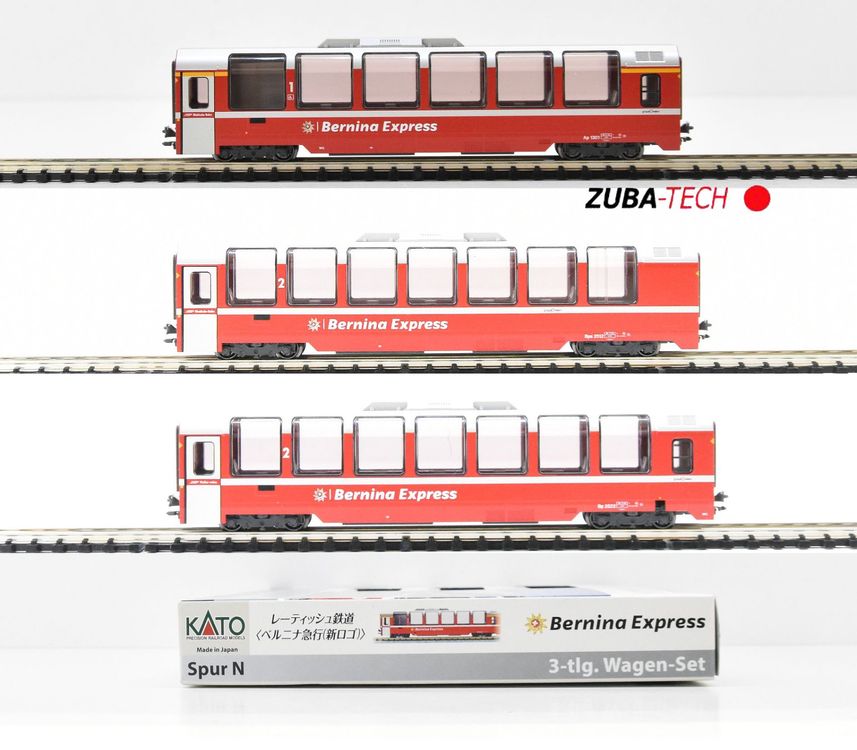 Kato 10-1655 Rhätische Bahn Bernina Express 3-tlg Spur N OVP | Kaufen ...
