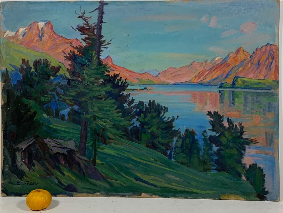 Carl Friedrich Felber (1880-1932) Silsersee Gemälde (Gebraucht) in Root ...