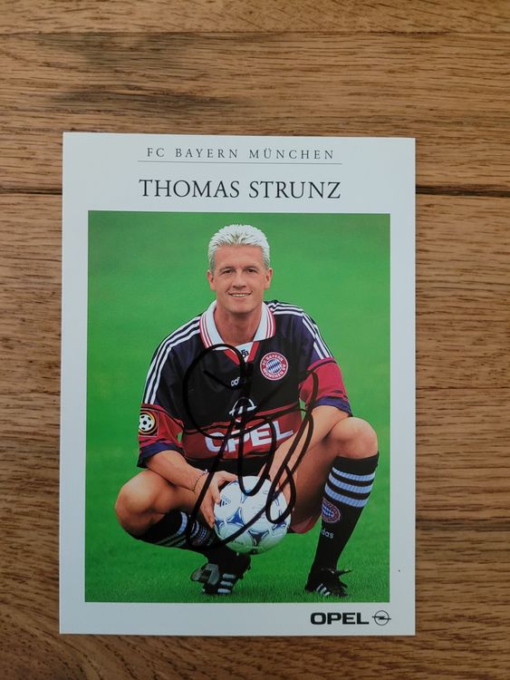 Autogrammkarte Thomas Strunz / handsigniert / Bayern München (Neu ...