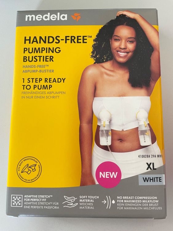 MEDELA Hands-Free Pumping Bustier Grösse XL weiss NEU (Neu und ...