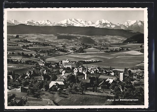 Biglen, Gesamtansicht mit Blümlisalpgru | Kaufen auf Ricardo