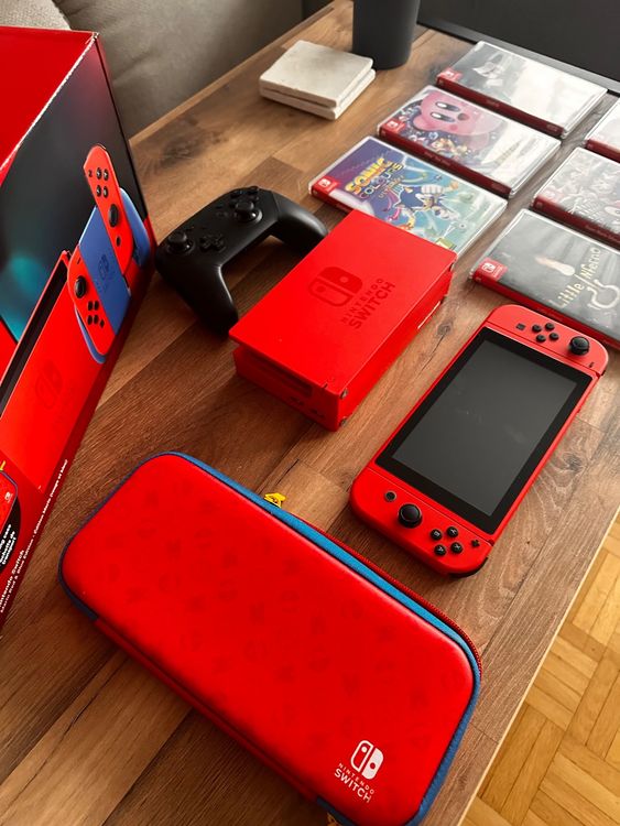 Nintendo Switch Super Mario Edition Neu + 6 Games (Gebraucht) in ...