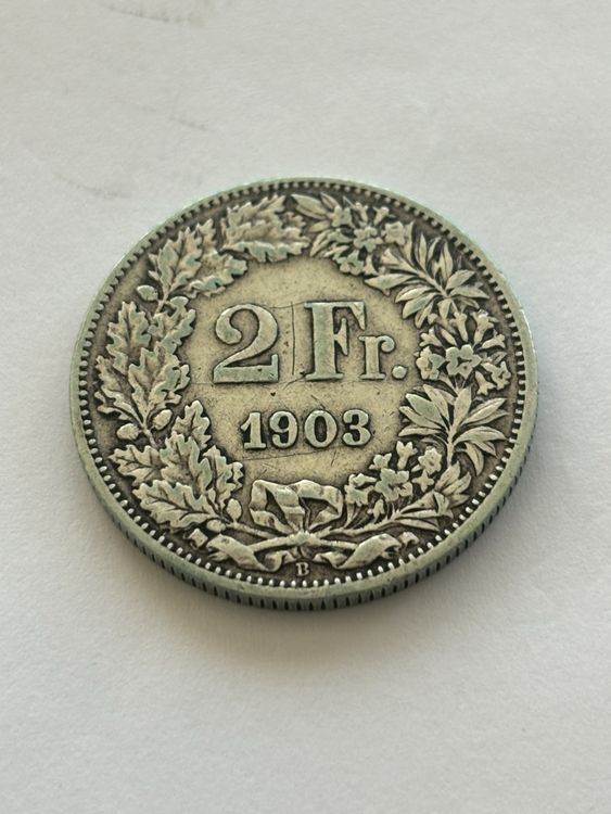 Silbermünze 2 Franken Helvetia 1903 B Schweiz Swiss | Kaufen auf Ricardo